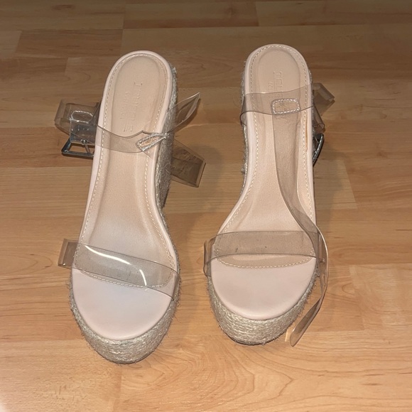truffle | Shoes | Clear Wedges | Poshmark